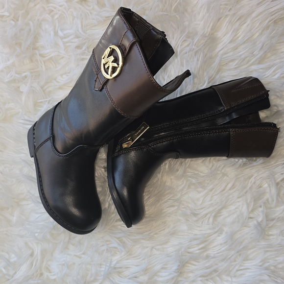 Michael Kors | Shoes | Michael Kors Joslyn Girls Knee High Black Brown ...